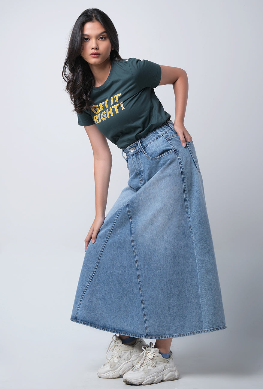Rok Panjang Luna Light Blue – LOGO JEANS
