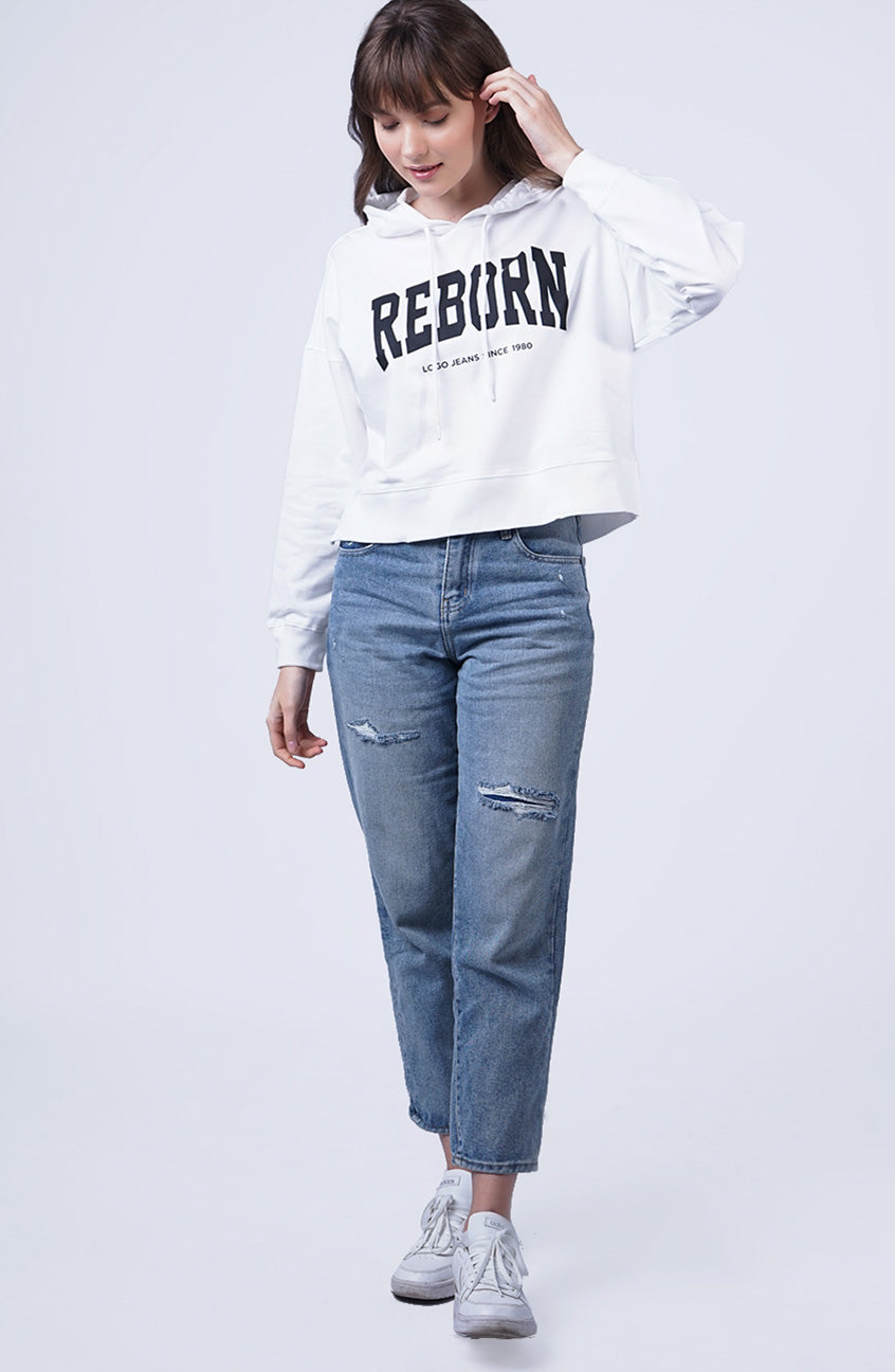 Sweater Hoodie Mahika Offwhite – LOGO JEANS